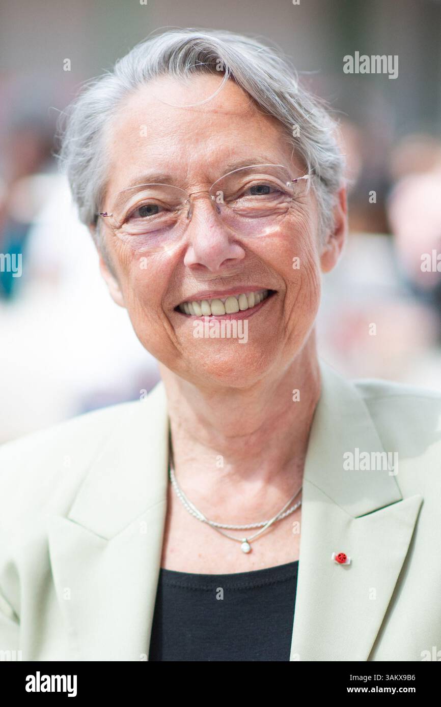 Paris, France. 12th Apr, 2025. Elisabeth Borne attending the Paris Book ...