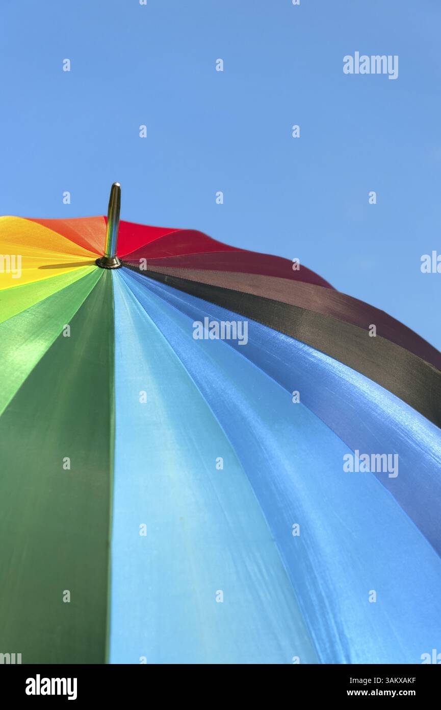 Colorful parasol at the beach Stock Photo - Alamy