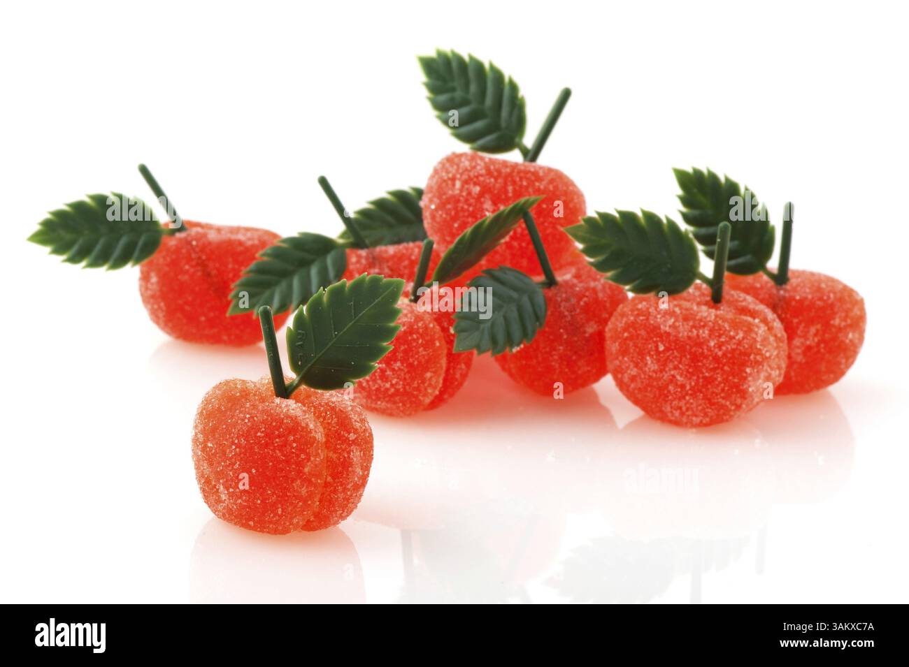 Dutch candy as apple from orange with leaves Stock Photo - Alamy
