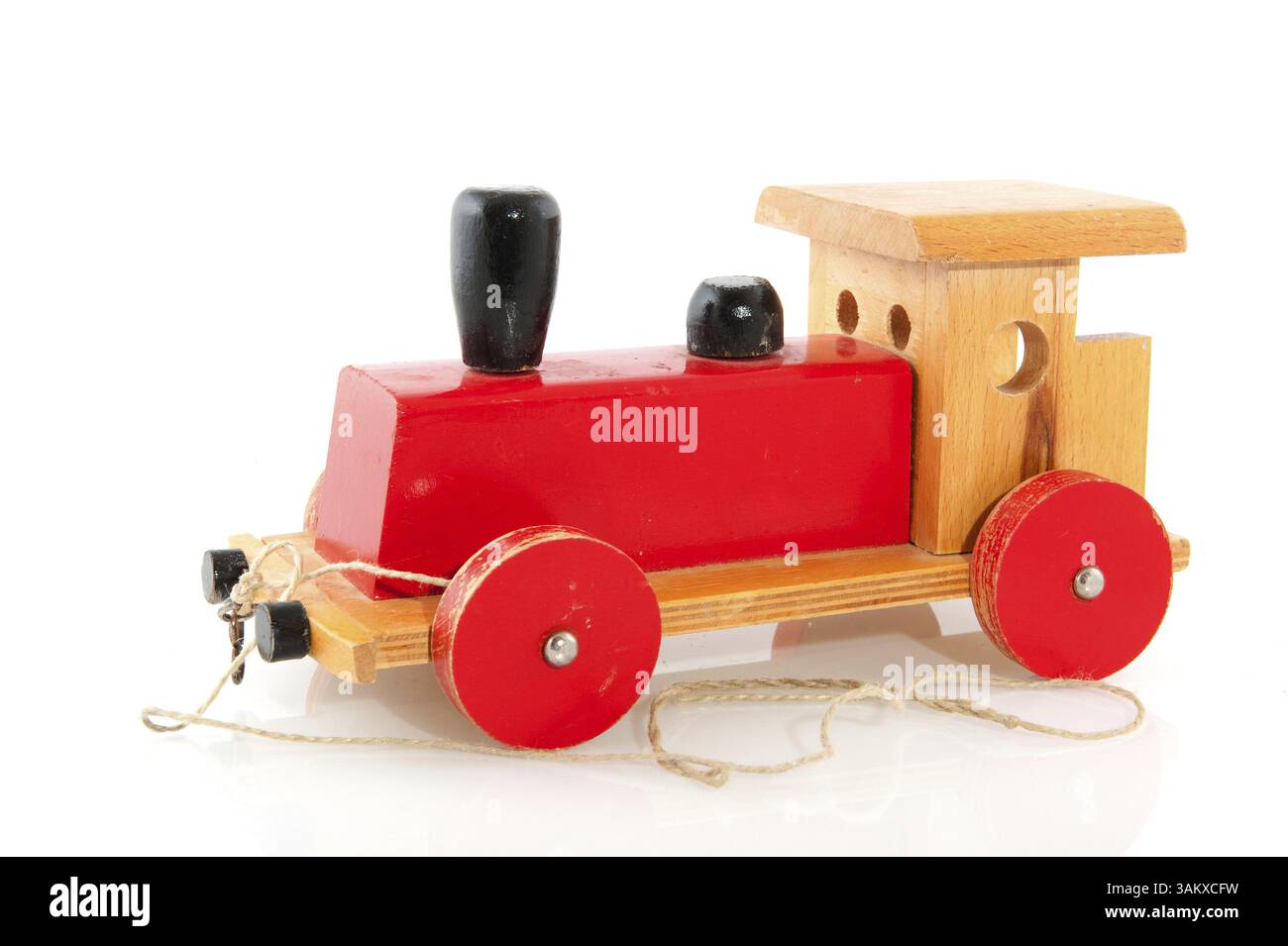 Old wooden used train isolated over white Stock Photo - Alamy