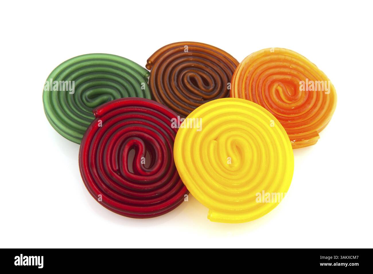Colorful licorice candy drop rolls isolated white background Stock ...