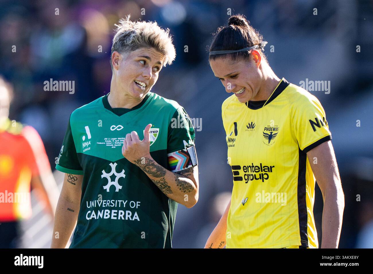 Canberra, Australia; 13th Apr 2025: Michelle Heyman of Canberra United ...