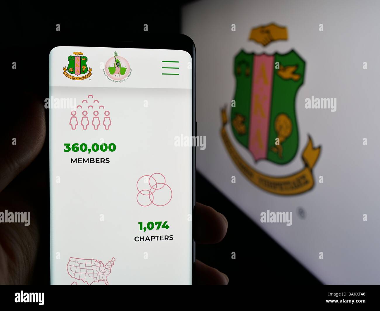 Stuttgart, Germany - 11-26-2024: Person holding smartphone with web ...