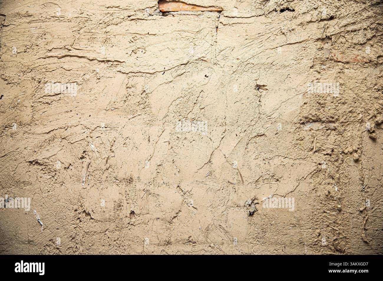 Rough Plastered Wall Texture, Beige Construction Background Stock Photo ...