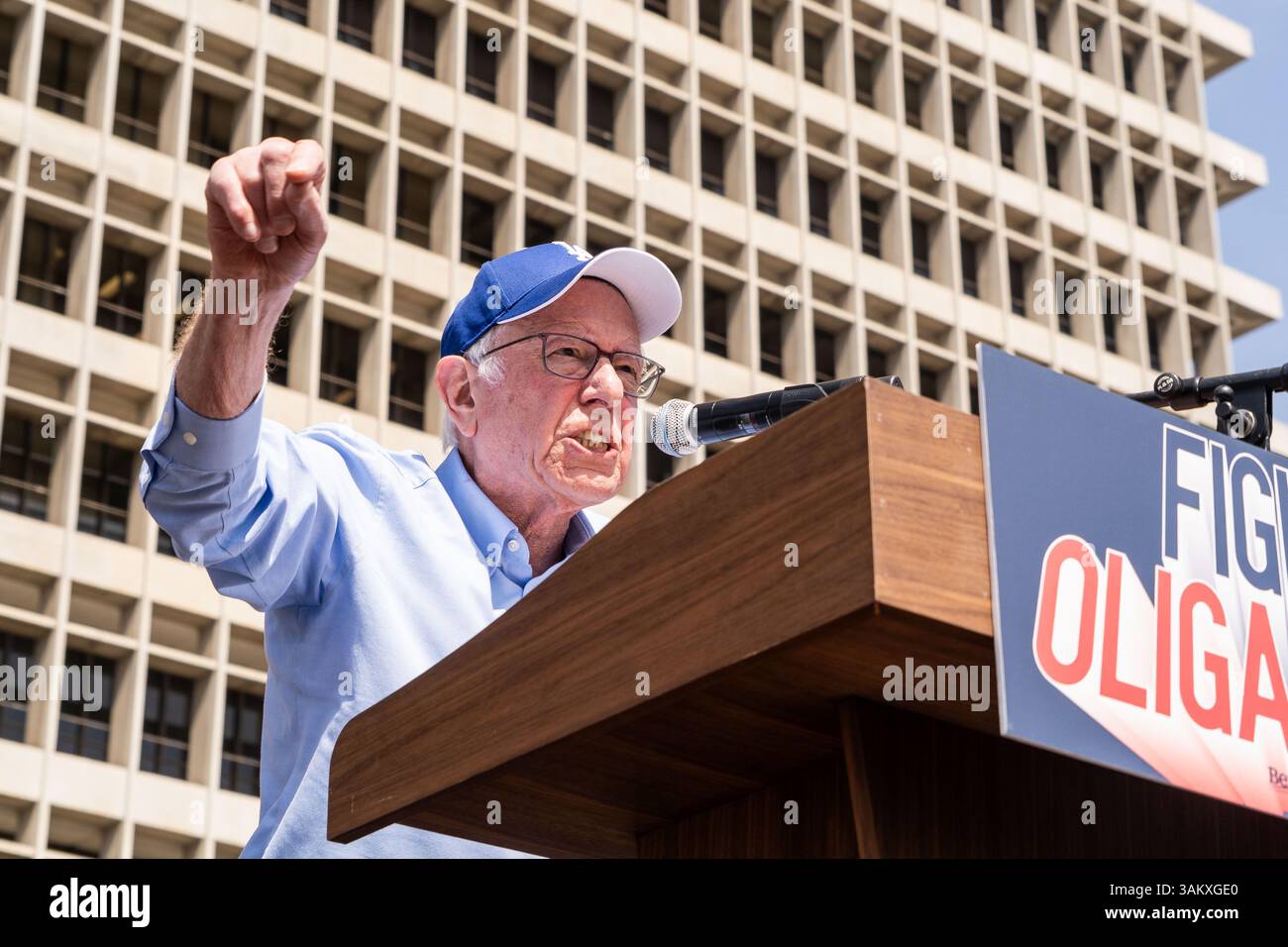 Los Angeles, California, USA. 12th Apr, 2025. Senator BERNIE SANDERS ...