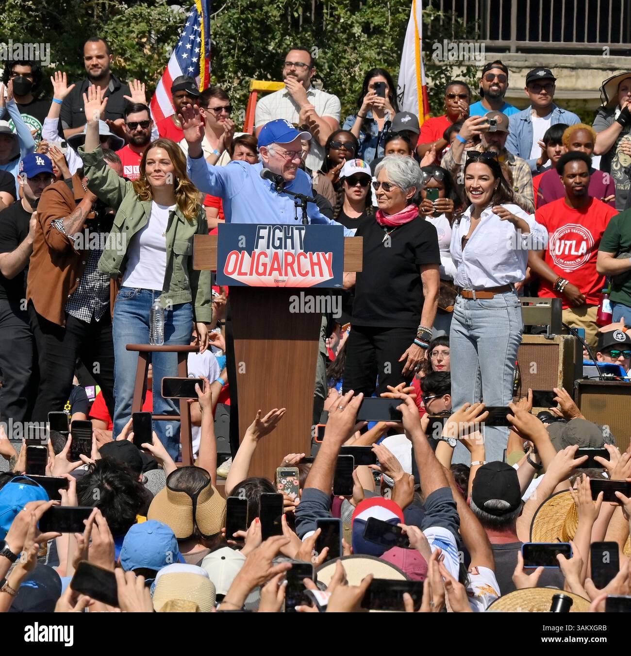 Los Angeles, United States. 12th Apr, 2025. Maggie Rogers, Sen. Bernie ...