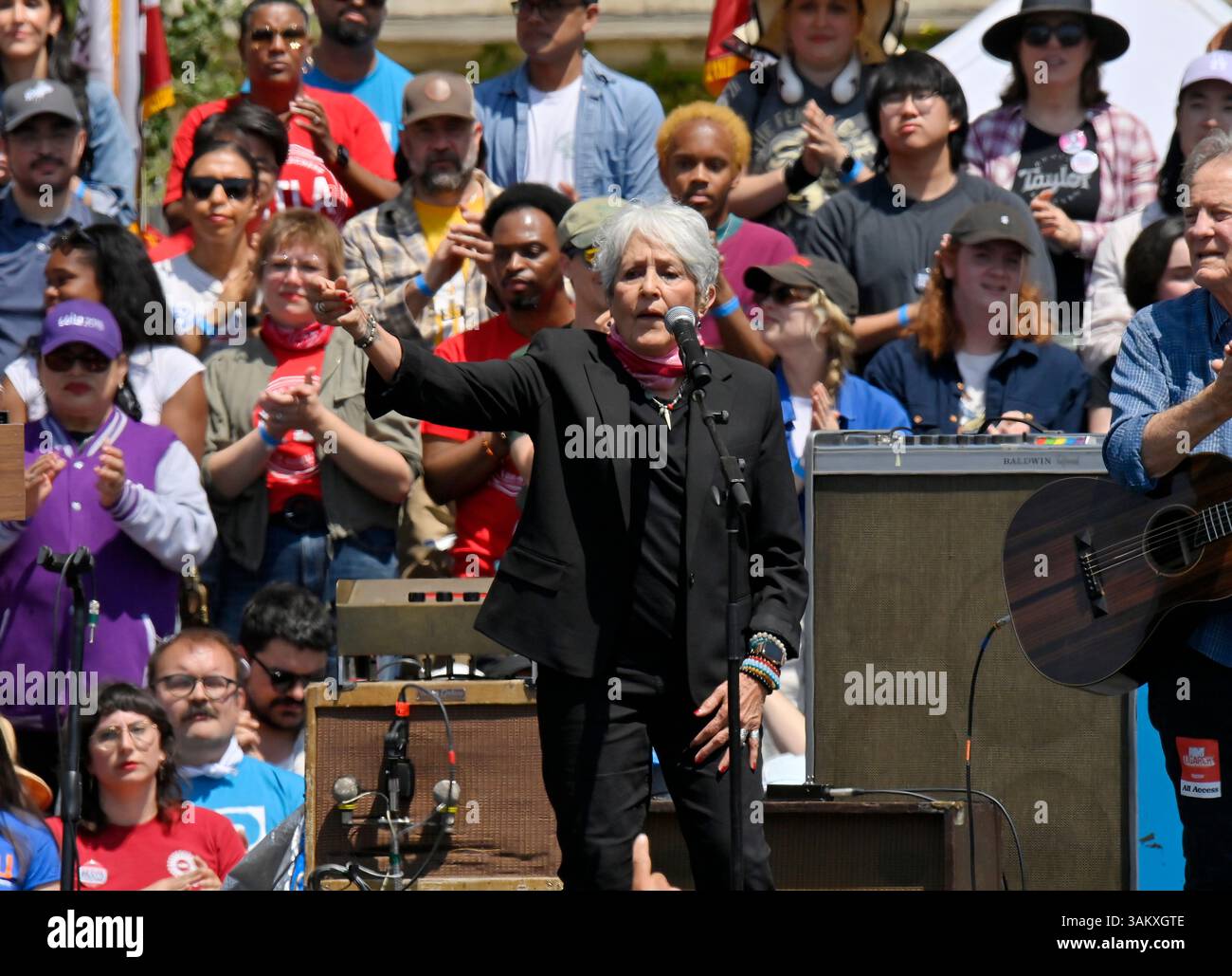 Los Angeles, United States. 12th Apr, 2025. Singer Joan Baez performs ...