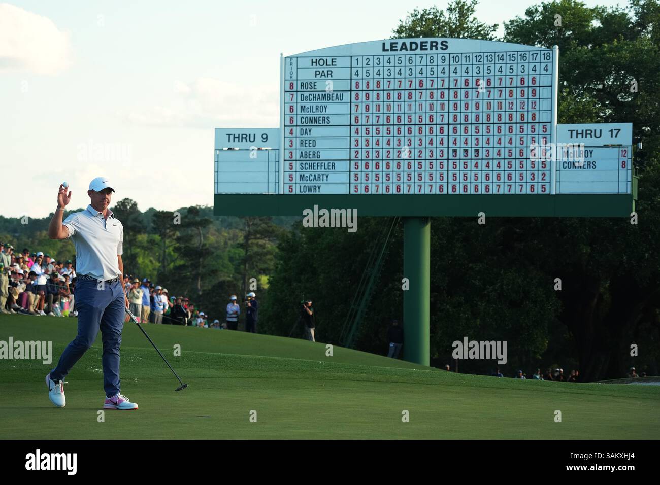 Augusta, USA. 12th Apr, 2025. Rory McIlroy of Northern Ireland ...