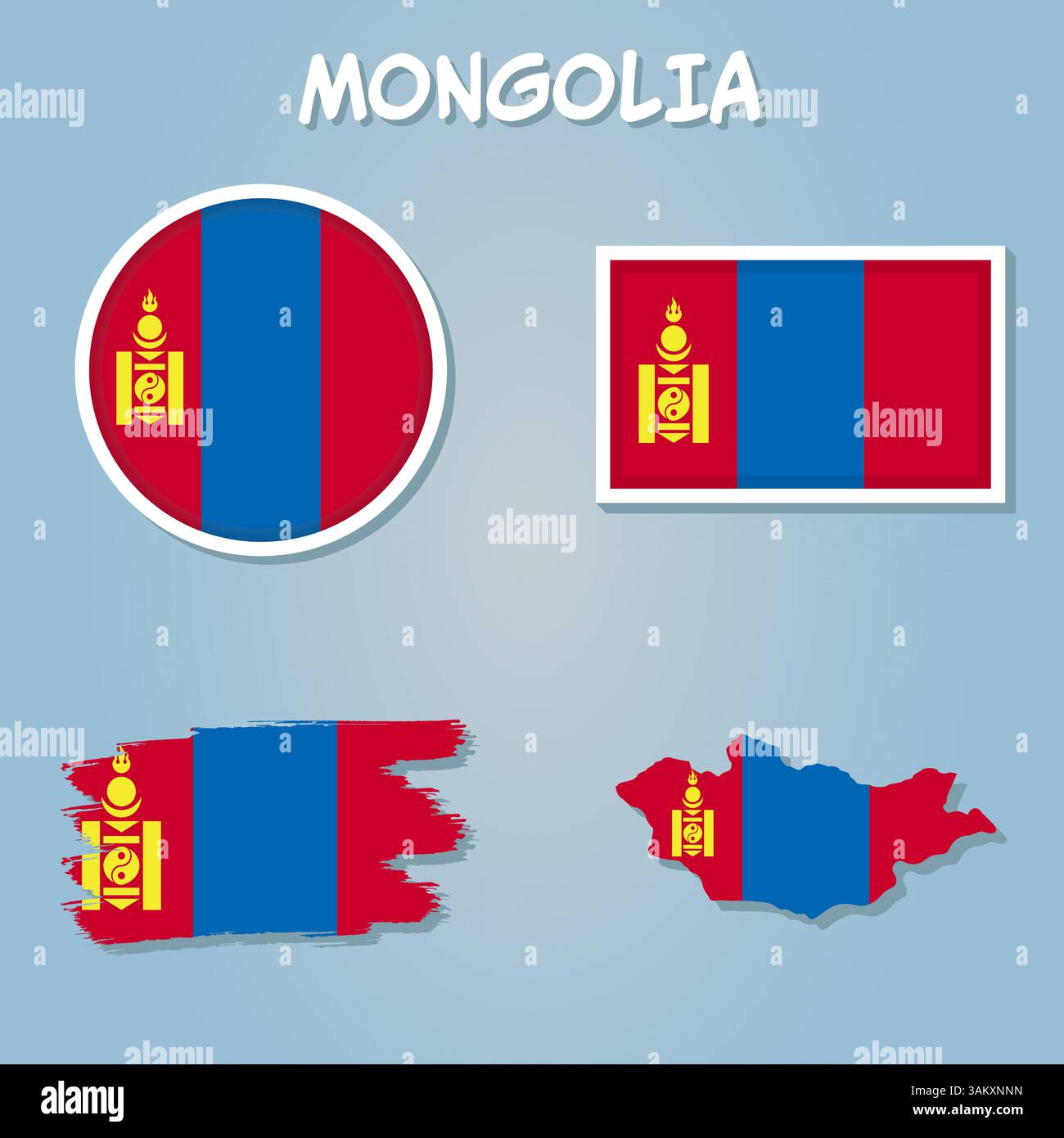 Flag Map of Mongolia, Mongolia Flag Map Stock Vector Image & Art - Alamy