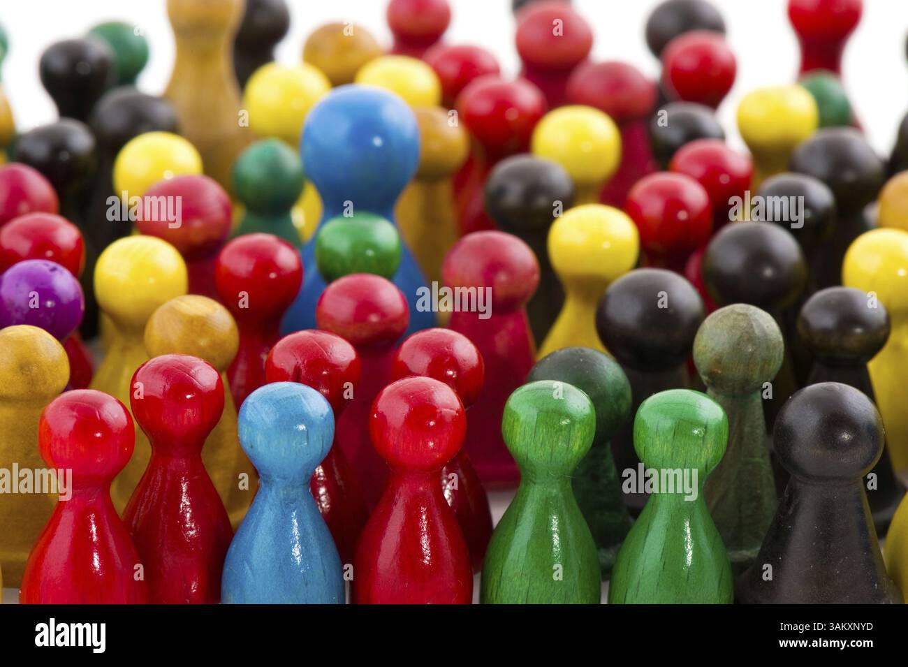 Large group of people in many colors in abstract Stock Photo - Alamy