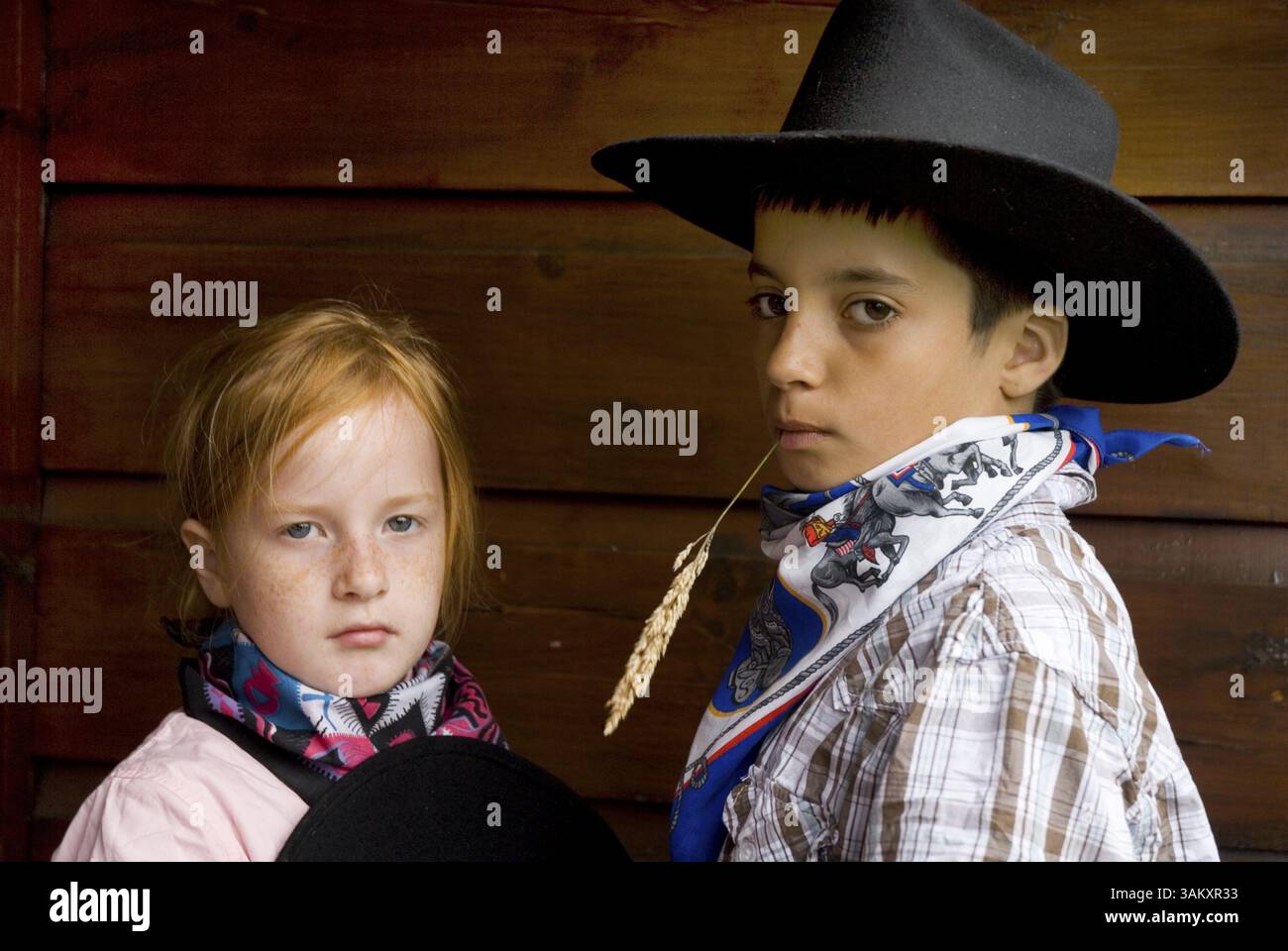 Children from the farm in the country Stock Photo - Alamy