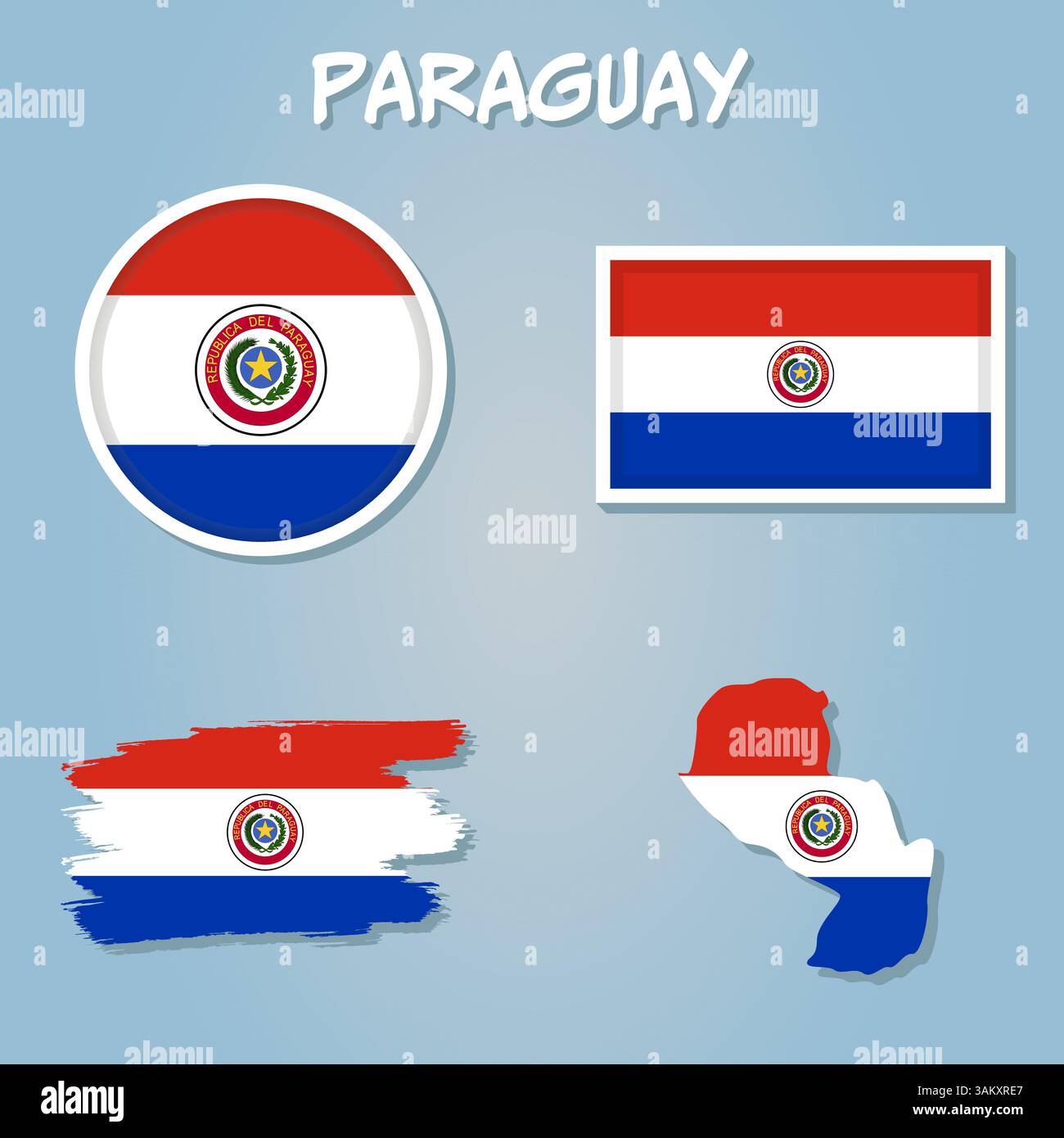 Paraguay outline map Stock Vector Images - Alamy