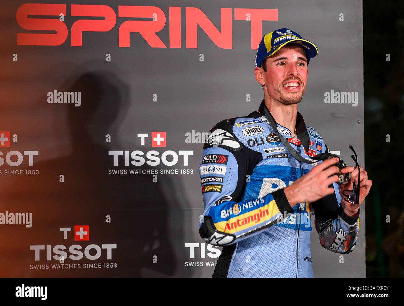 (250413) -- DOHA, April 13, 2025 (Xinhua) -- Second placed Spanish ...