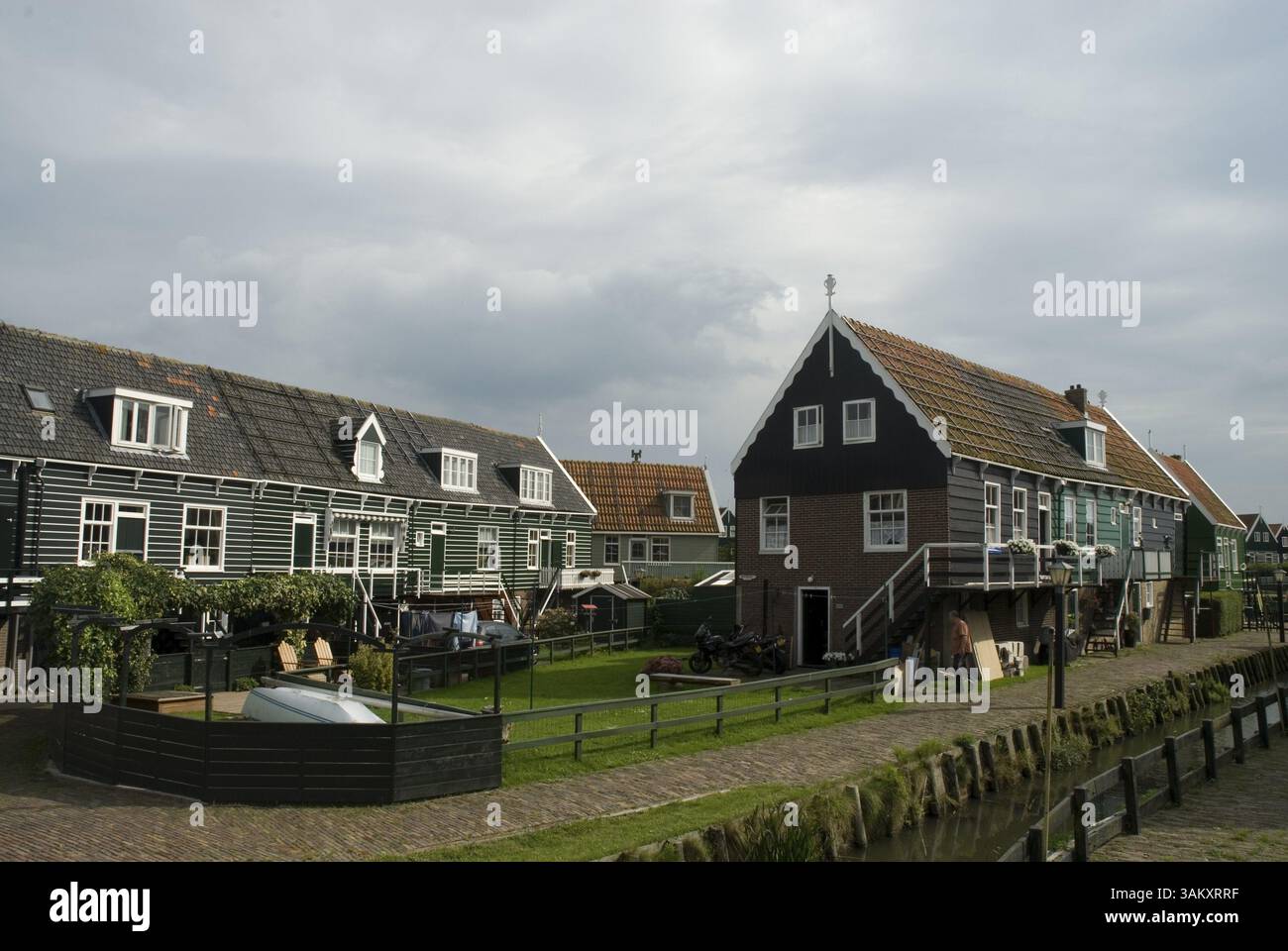 Traditional Dutch village in green Stock Photo - Alamy