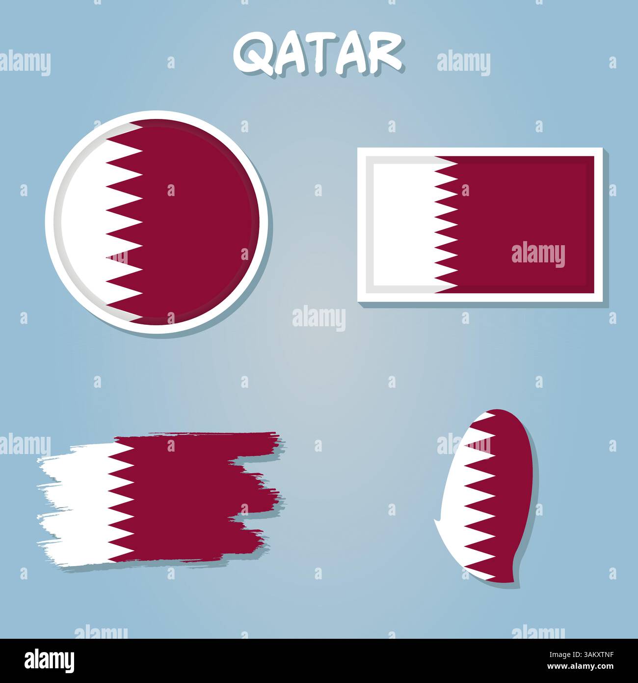 Qatari flag overlay on Qatari map with polygonal style Stock Vector ...