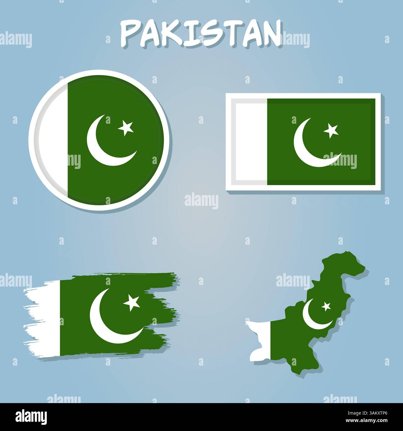 Pakistan map with flag inside it, modern Map Vector Concept with flag ...
