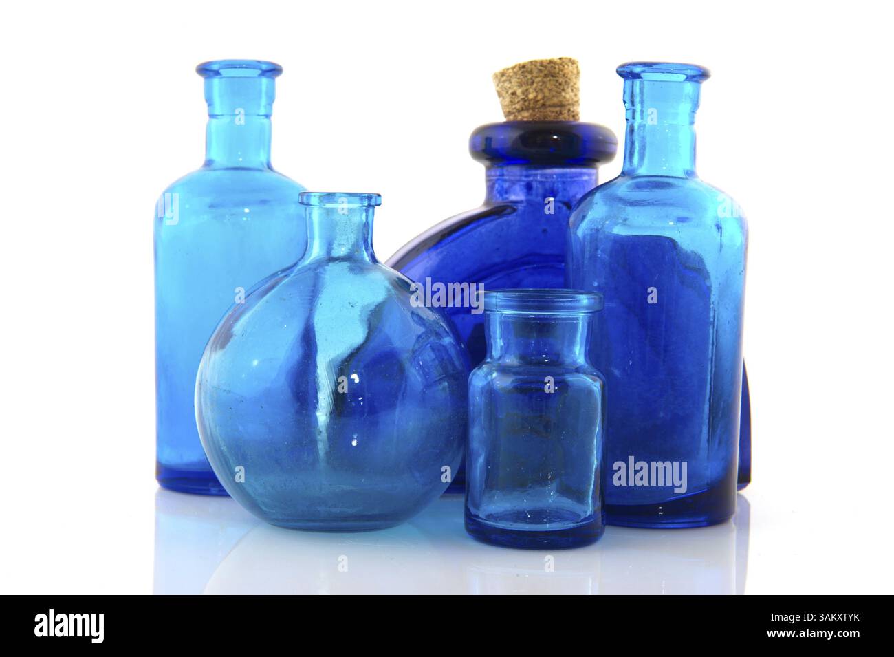 Several blue glass objects hi-res stock photography and images - Alamy