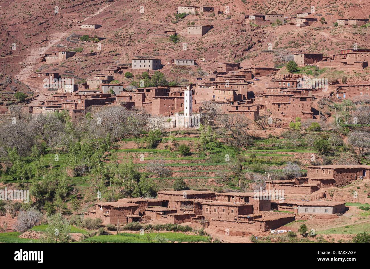 Typical mountain landscape, azilal province, Atlas mountain range ...