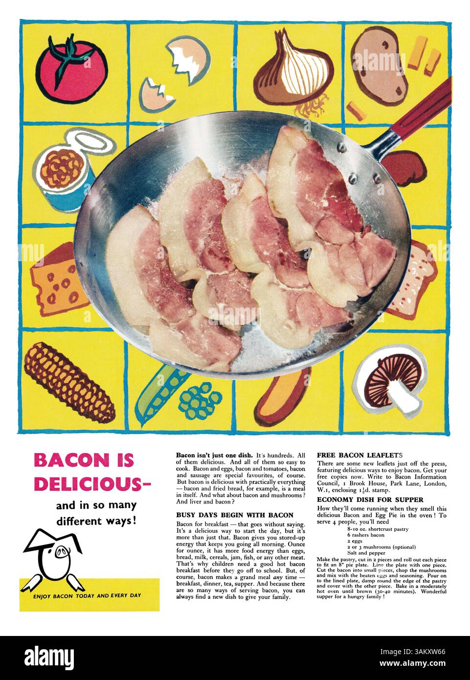 Historical bacon advertisement hi-res stock photography and images - Alamy