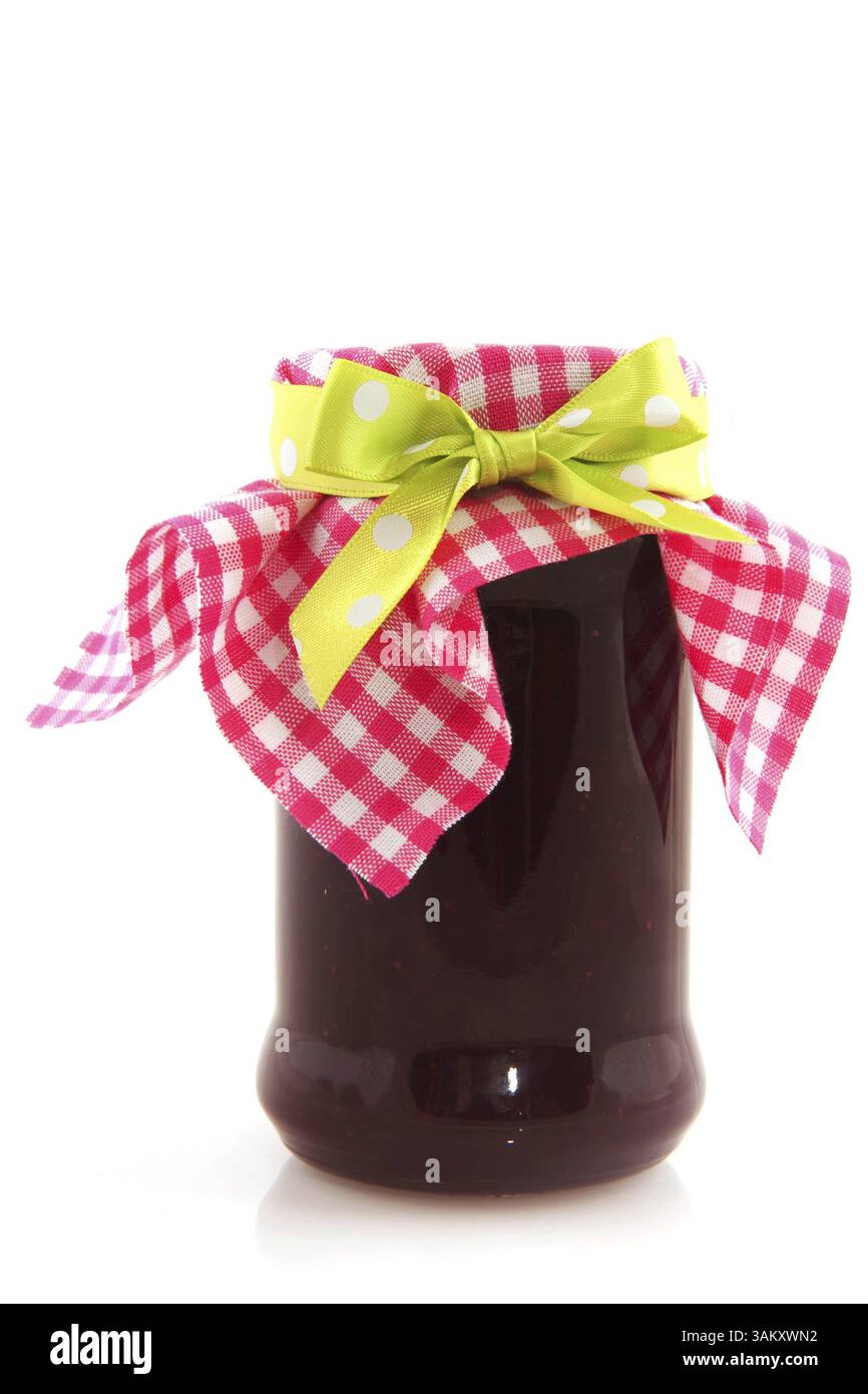 Jars pot homemade jam Cut Out Stock Images & Pictures - Alamy