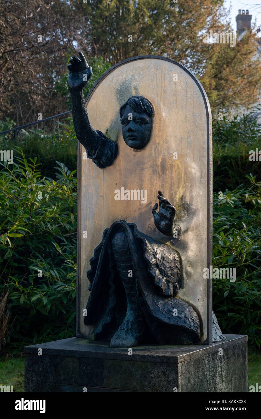 Alice through the looking glass statue in Guildford, England. Feb 2025 ...