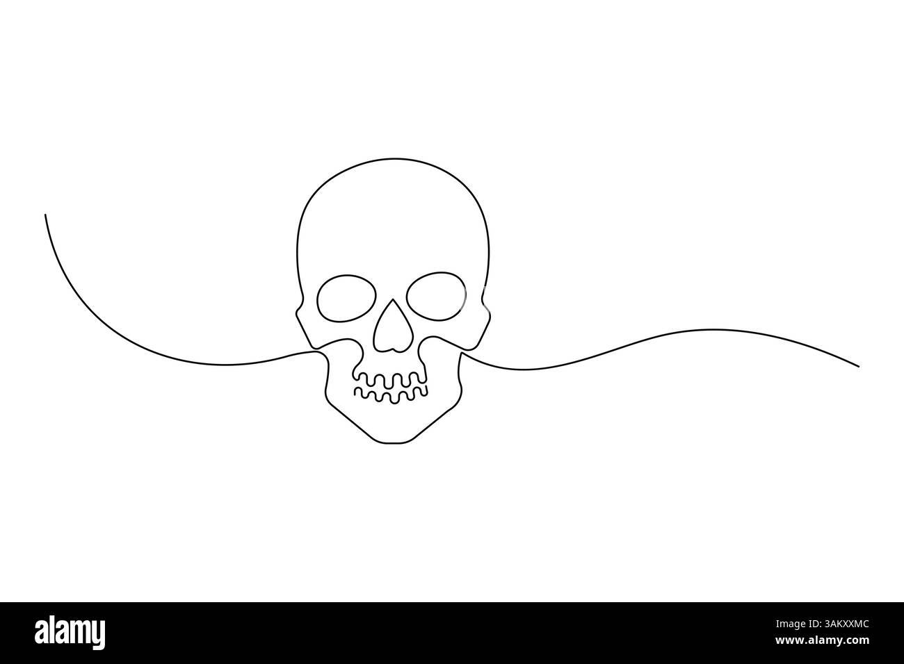 Skill continuous single line art and isolated outline vector ...