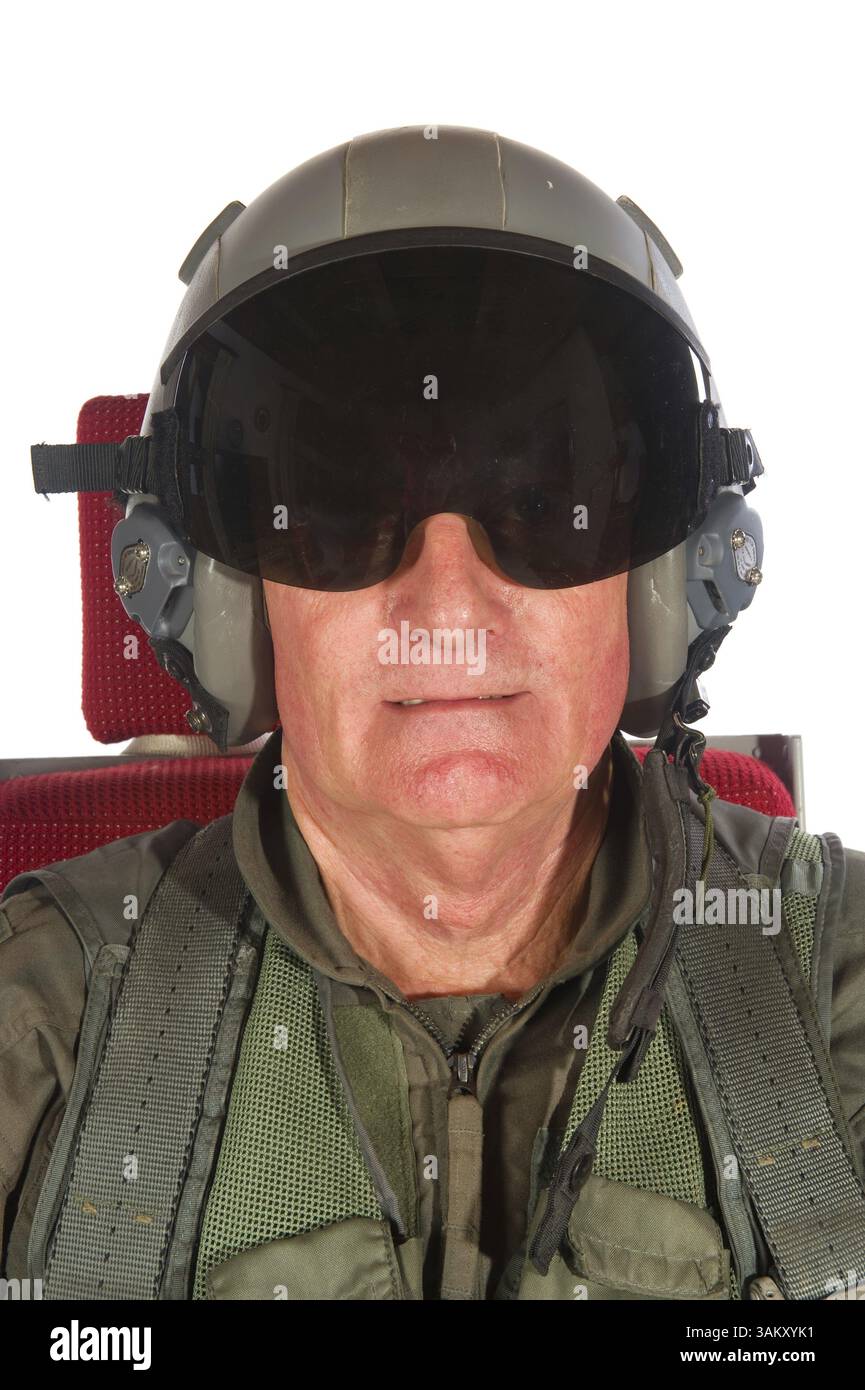 Crew American aircraft in full uniform isolated over white Stock Photo ...