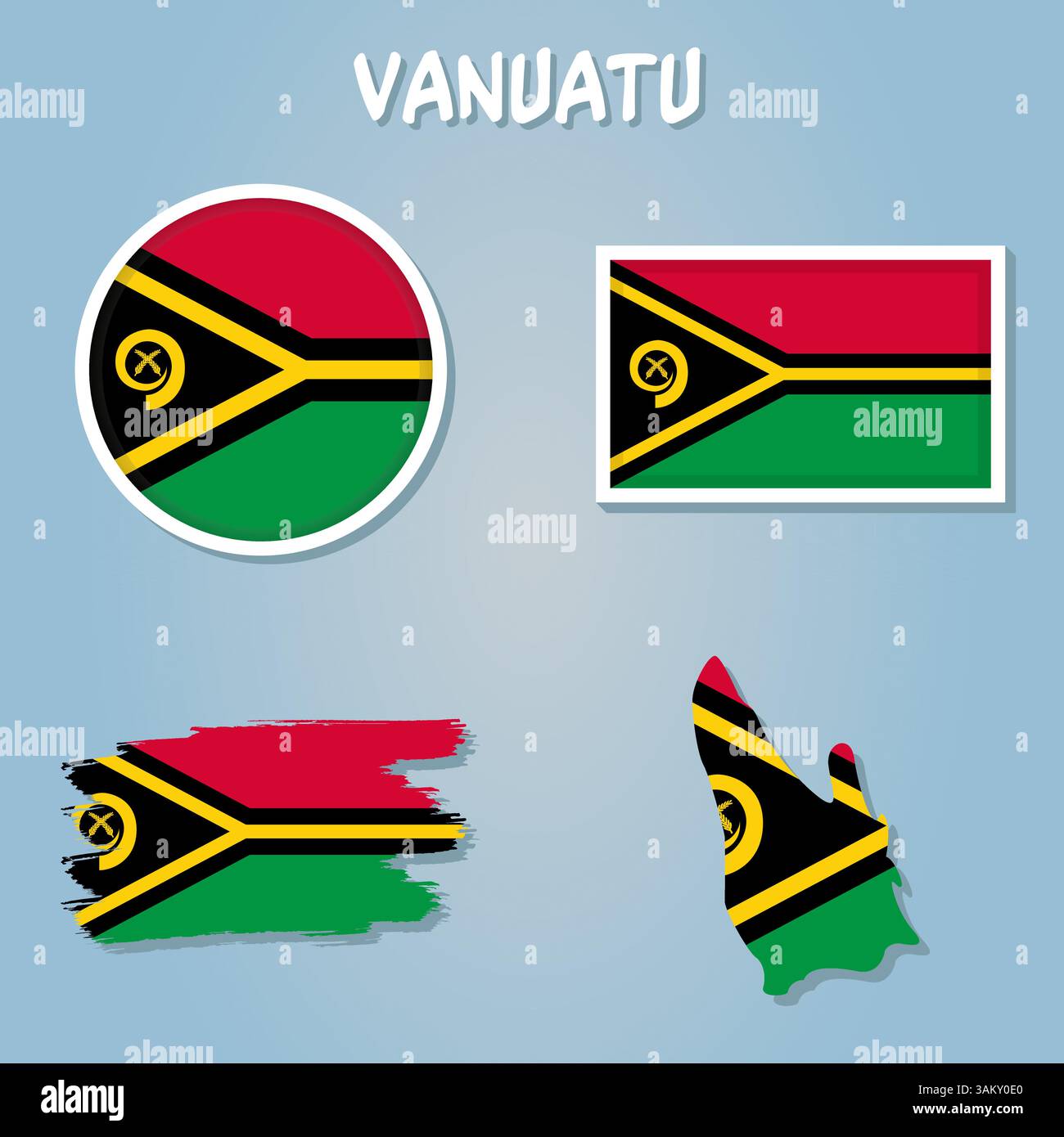 Vanuatu Flag vector hand drawn,Vanuatu Vatu vector hand drawn Stock ...
