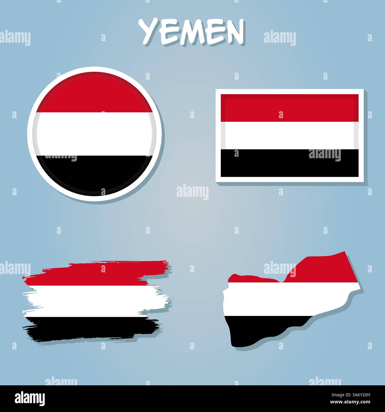 Yemen line map hi-res stock photography and images - Alamy