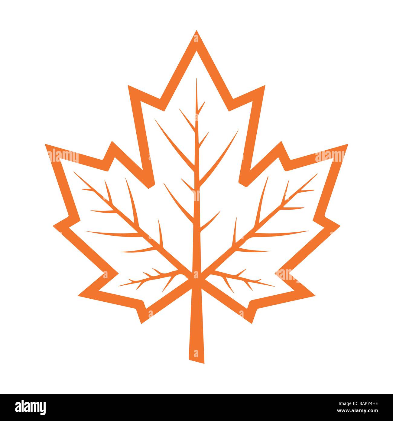 Vibrant Orange Maple Leaf Canadian Symbol of Autumn and Nature Stock ...