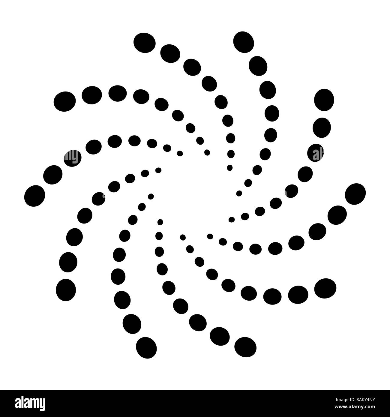 Swirling Dots Illusion Dynamic Circular Motion Design Stock Vector ...