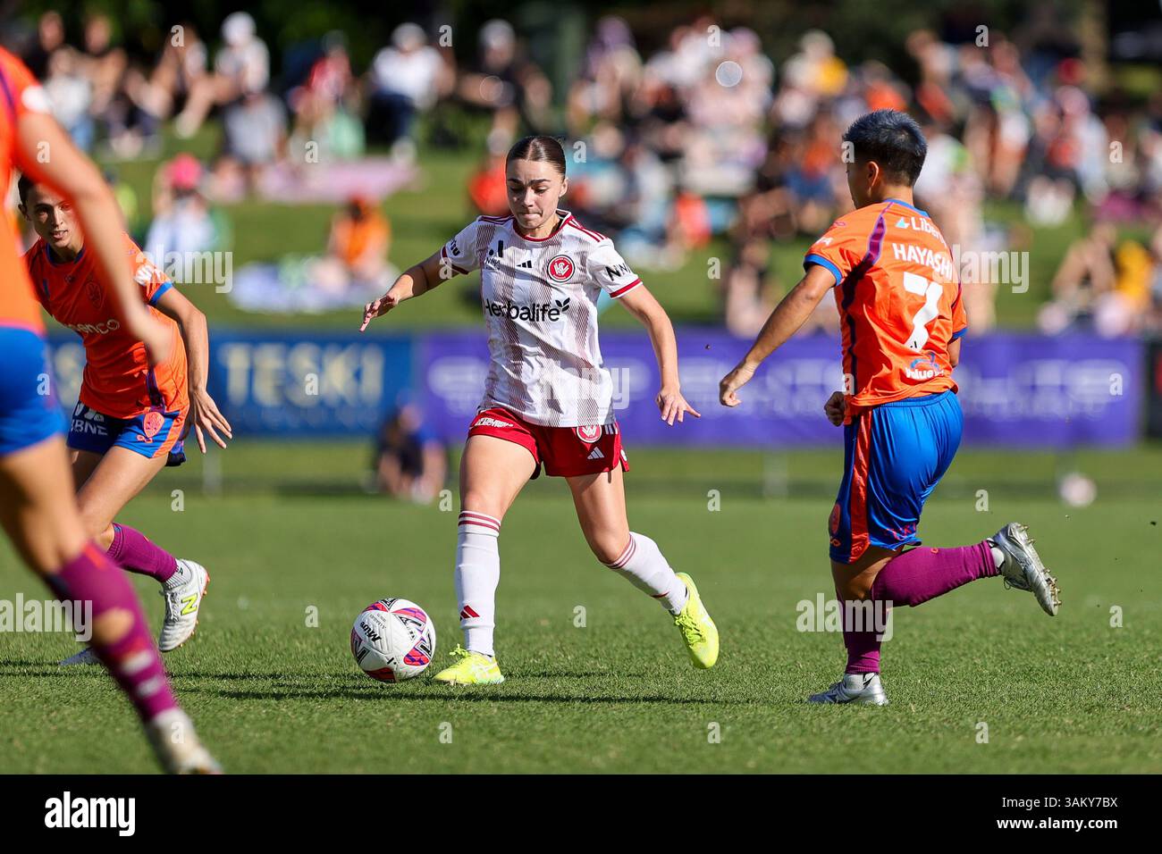 Brisbane, Australia. 09th Apr, 2025. West Sydney Wanderers midfielder ...