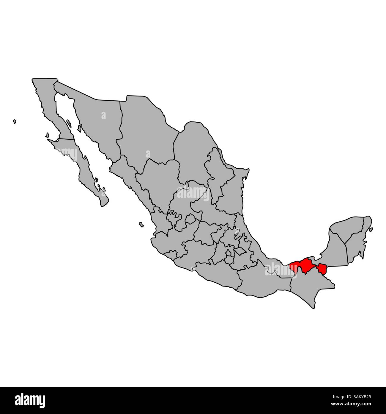 Tabasco of Mexico map shape, travel web concept icon vector ...