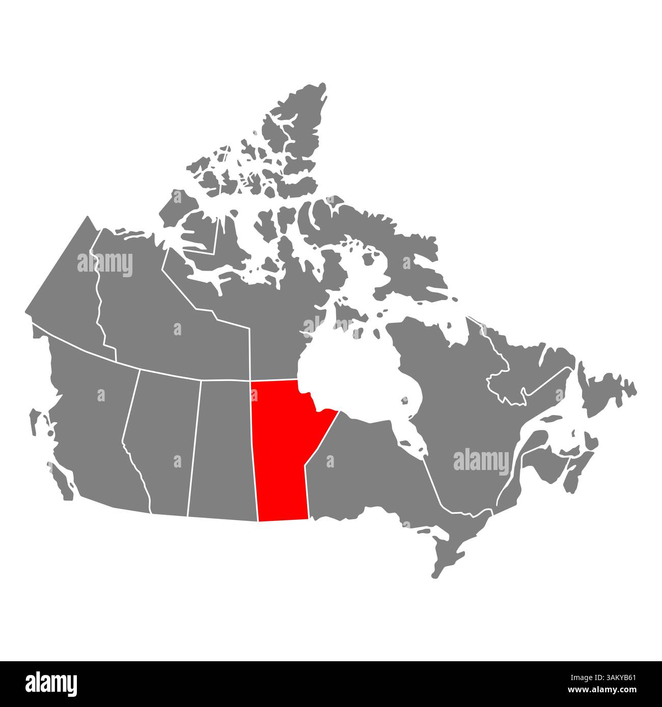 Manitoba of Canada map shape, travel web flat concept icon vector ...