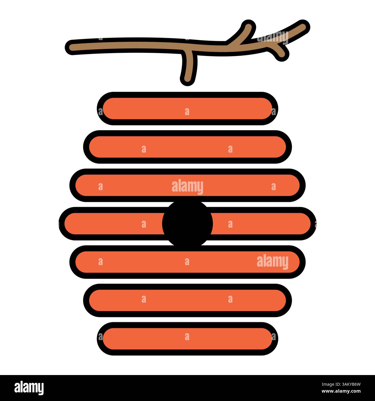 Hive natural icon, bee web flat habitat sign, graphic vector ...