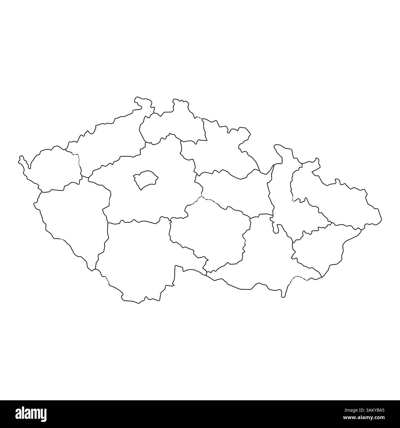 Czech republic map symbol shape, travel web flat concept icon vector ...