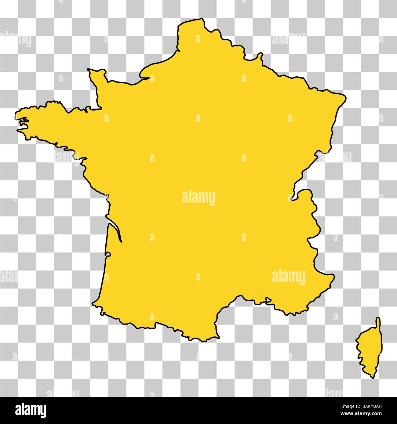 France map symbol shape, travel web flat concept icon symbol vector ...