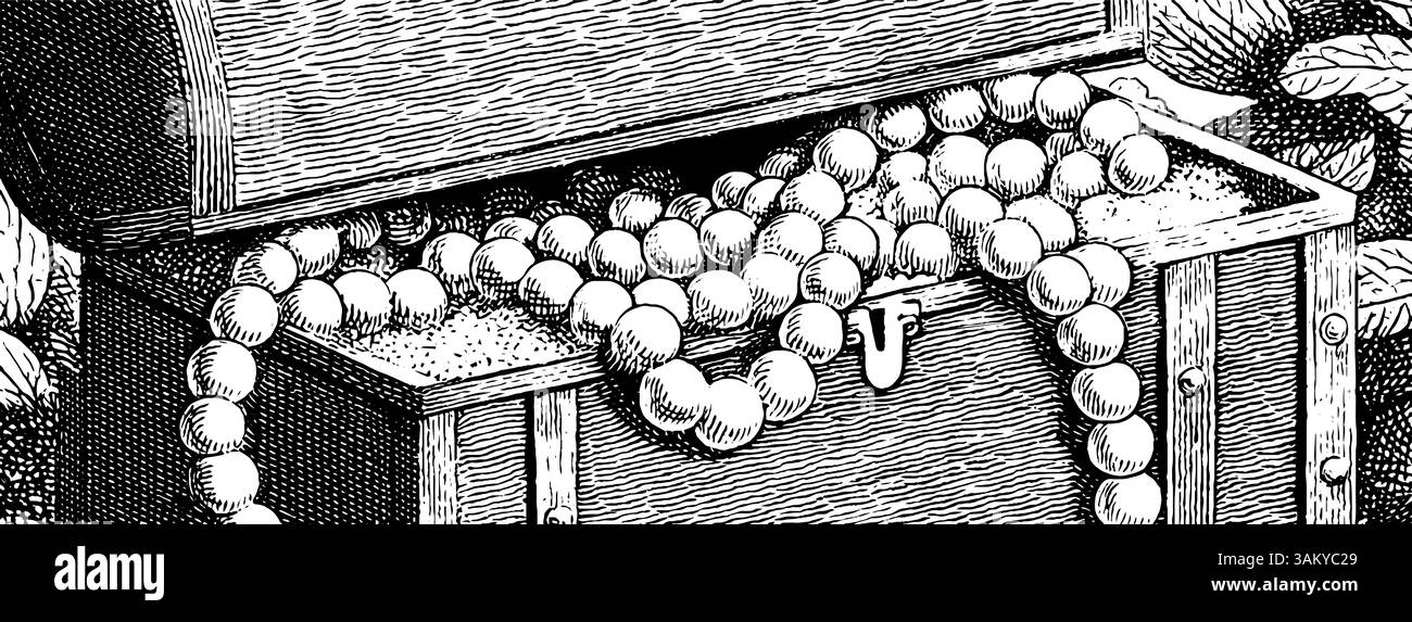 Pearls treasure Black and White Stock Photos & Images - Alamy