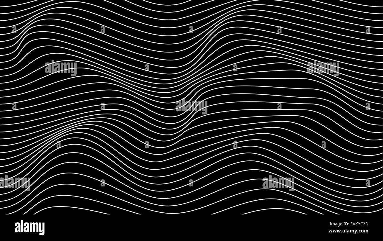 Wave Stripe Background. Seamless pattern. Horizontal lines stripes pattern or background with ...