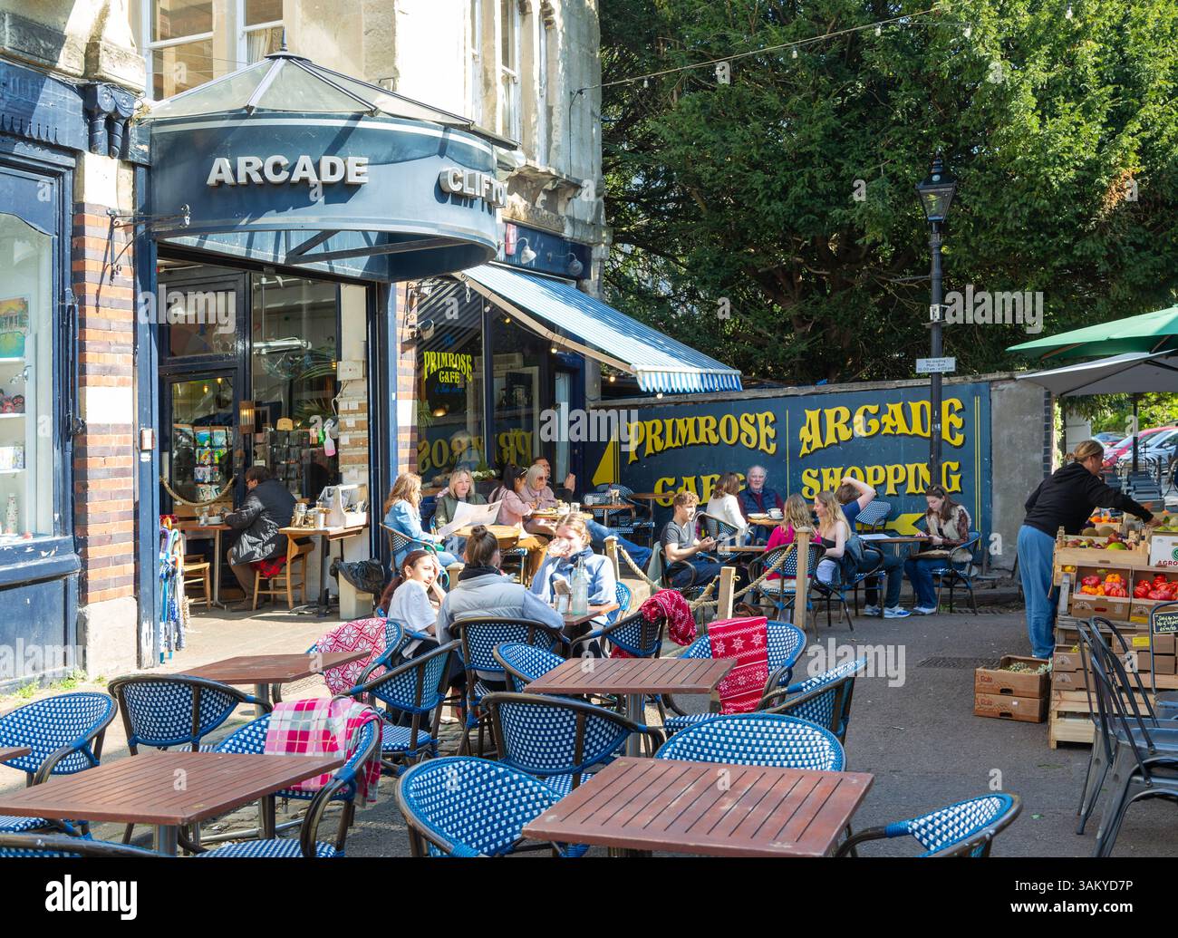 Street cafes historic buildings shopping Primrose shopping arcade ...