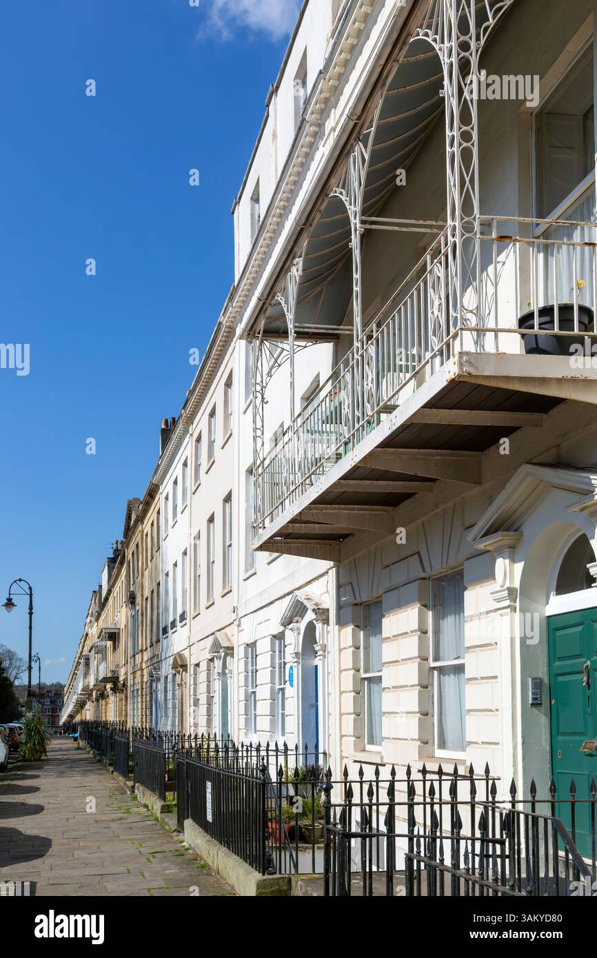 Historic buildings Georgian style terraced housing, West Mall, Clifton ...