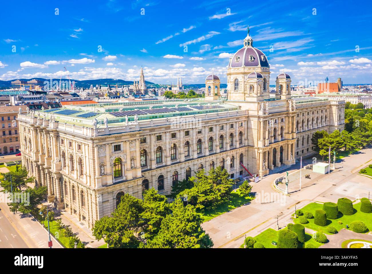 A majestic aerial view of the Famous Historic Building of popular ...