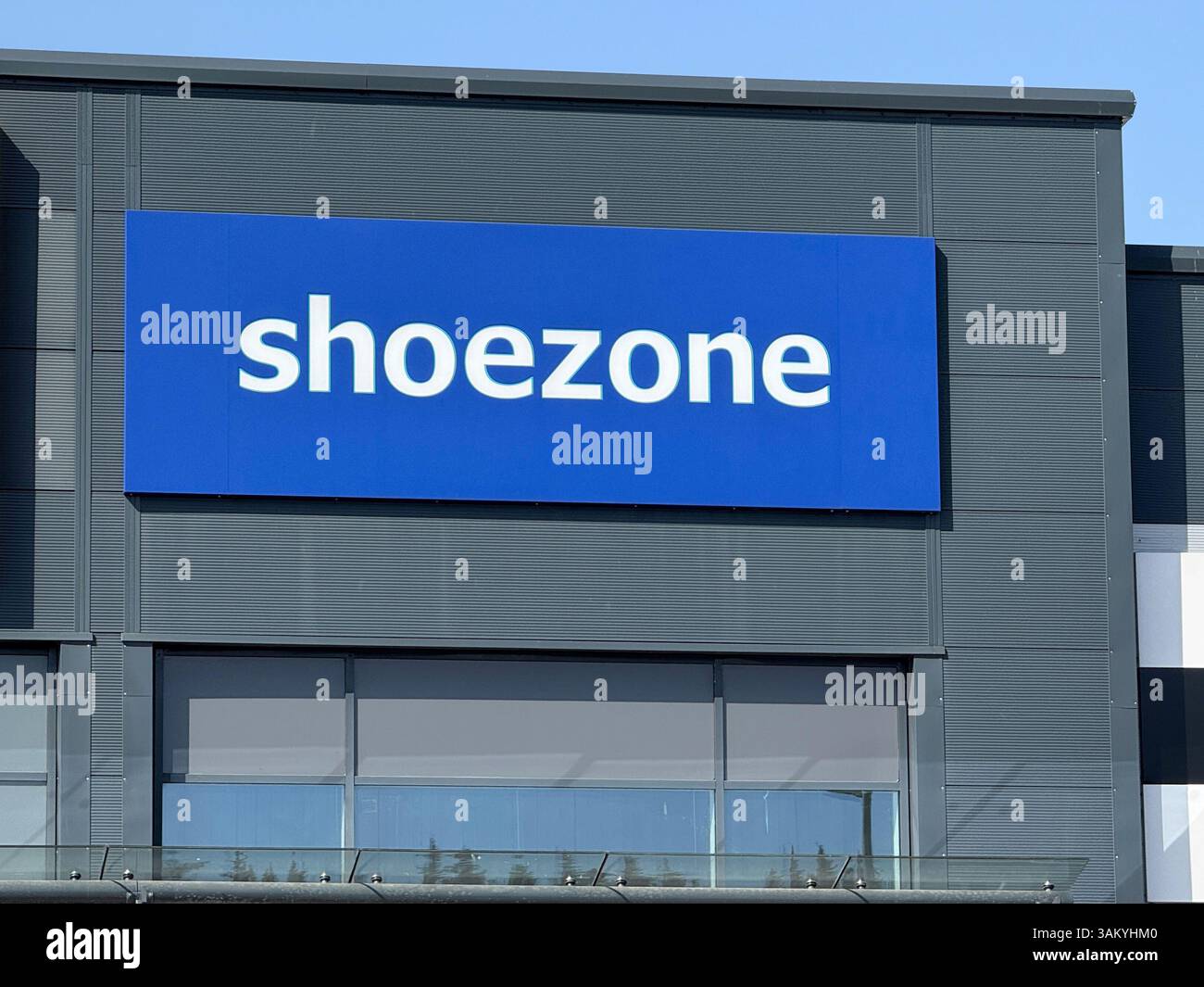 Shoezone Logo in Burscough UK Stock Photo - Alamy