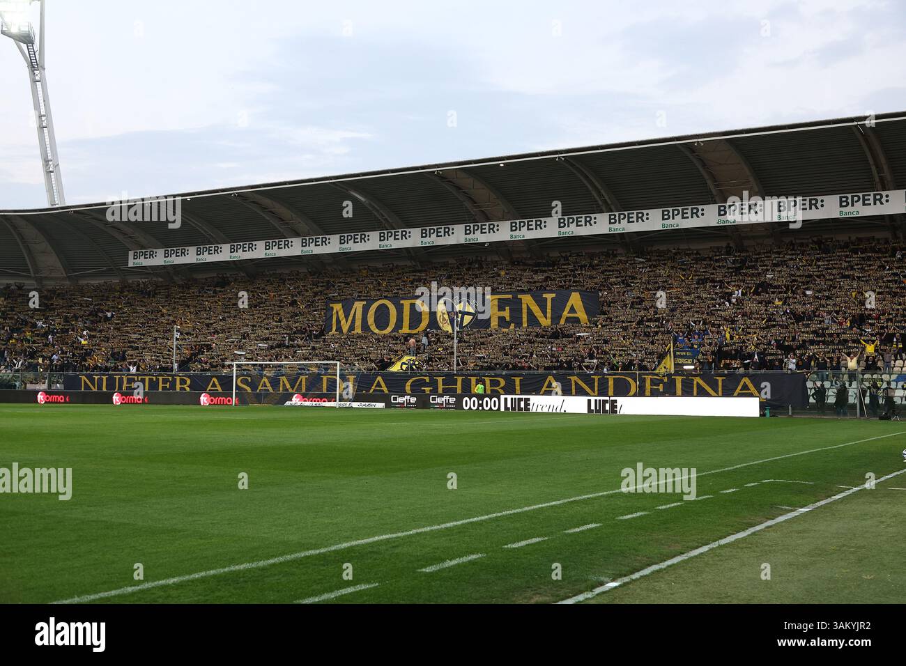 Supporters (Modena) ; during the Italian "Serie BÓ match between Modena ...