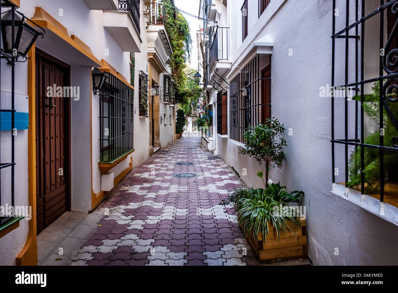 Marbella old town in Andalucia Spain. Typical Spanish village ...