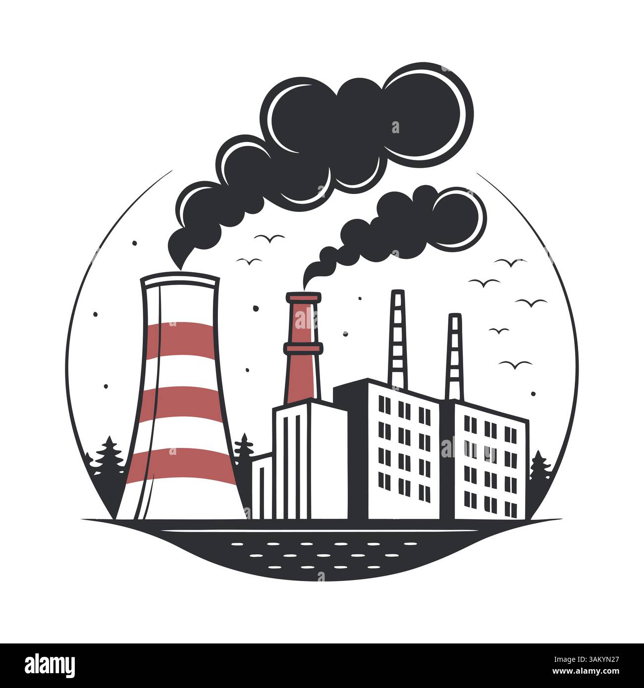 Air pollution vector illustration Stock Vector Image & Art - Alamy