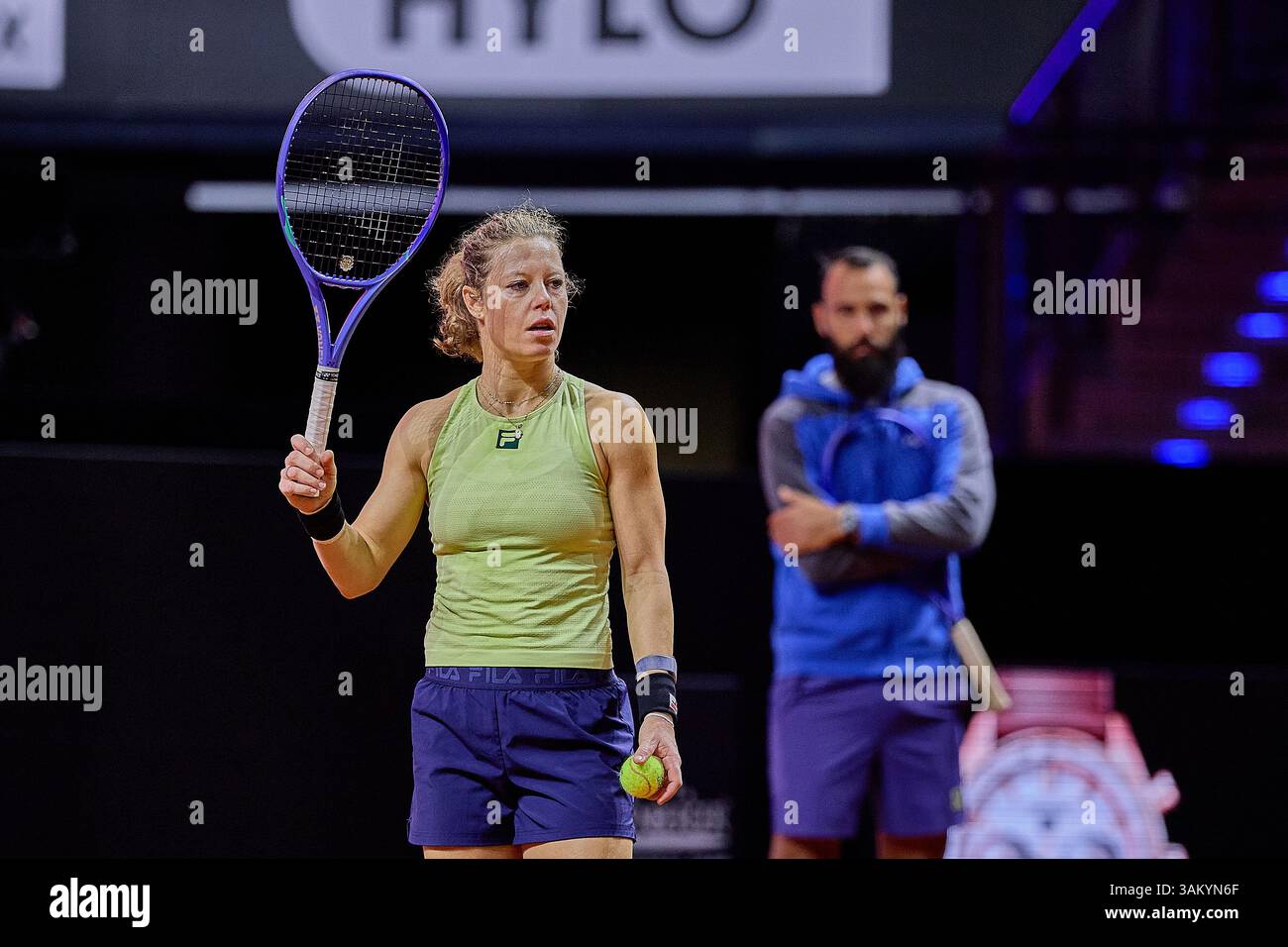 Stuttgart, Baden-Wuerttemberg, Germany. 13th Apr, 2025. Laura Siegemund of Germany during the 48 ...