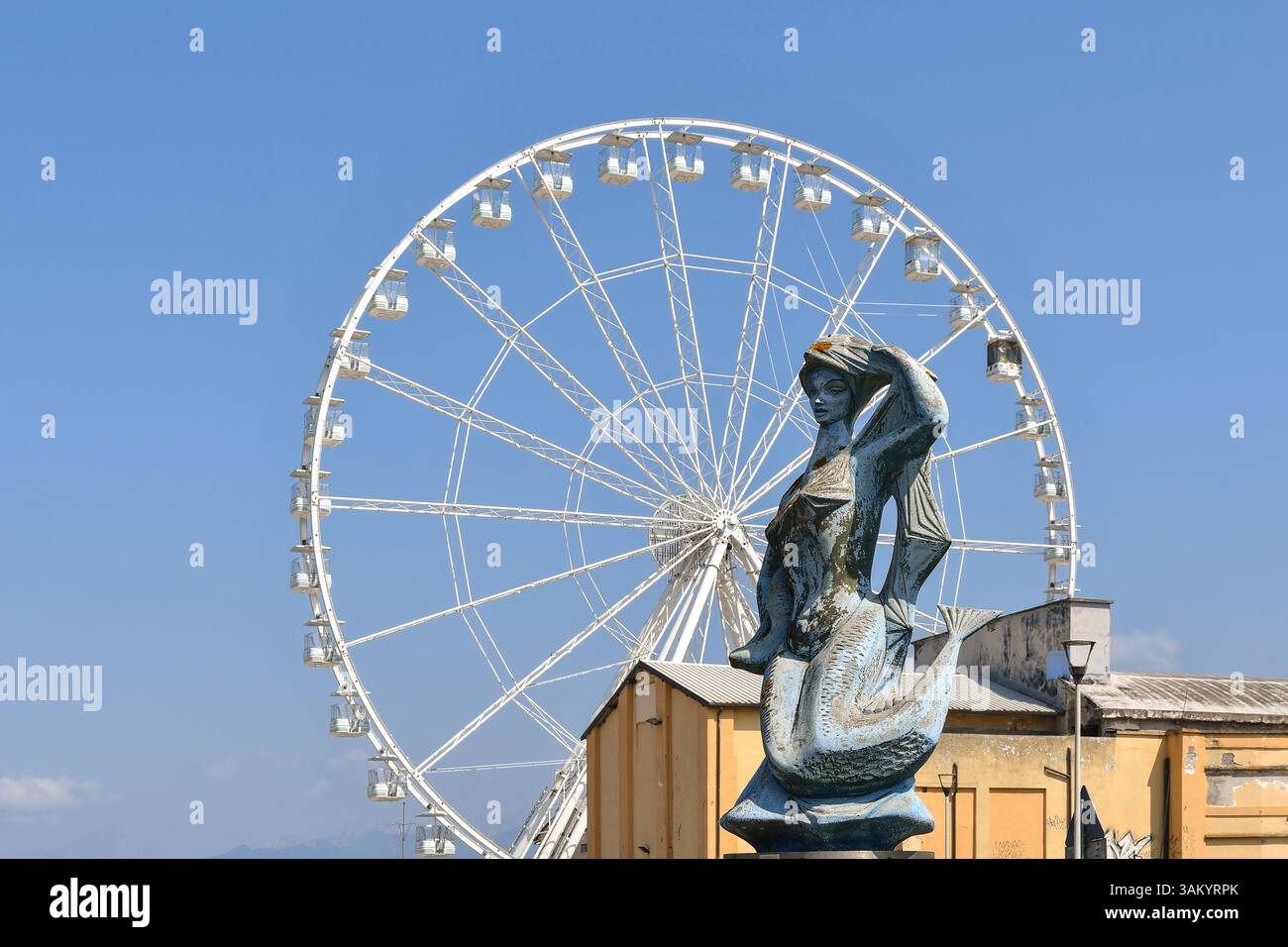 Detail of the Little Mermaid Fountain by Beppe Dominici (1960s), with a ...