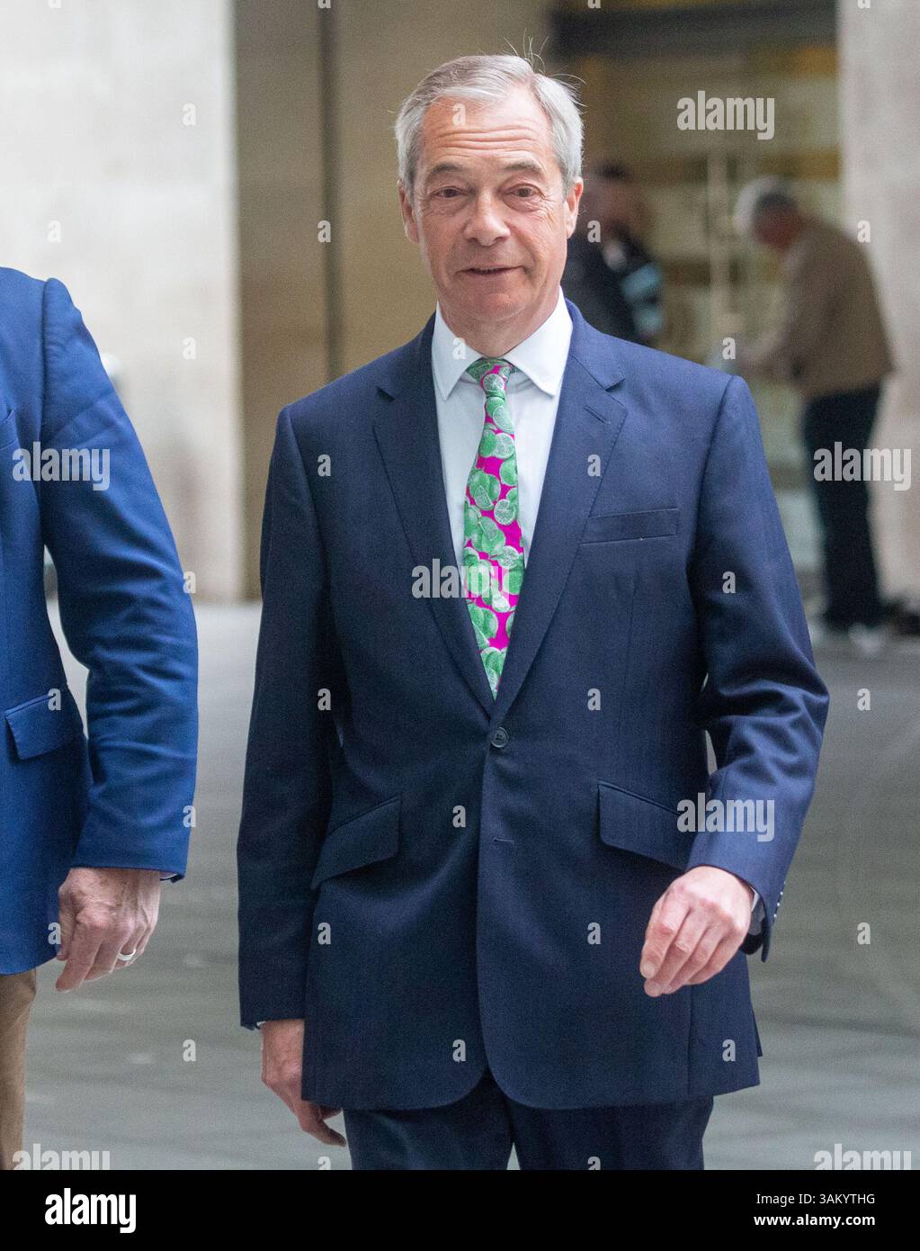 London, England, UK. 13th Apr, 2025. Reform UK leader NIGEL FARAGE ...
