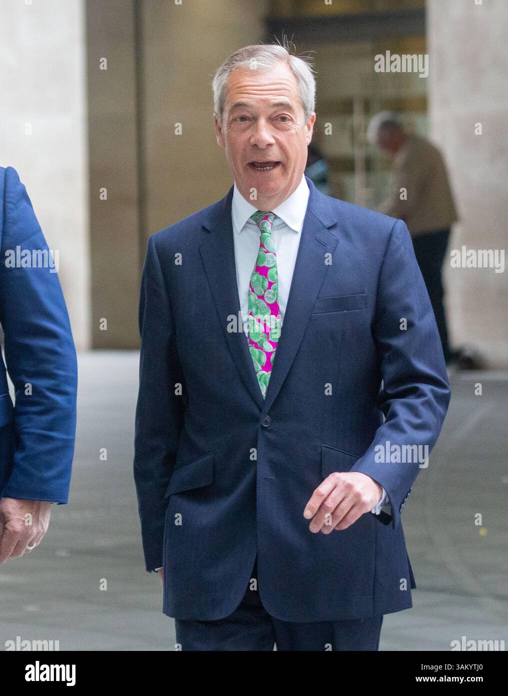 London, England, UK. 13th Apr, 2025. Reform UK leader NIGEL FARAGE ...